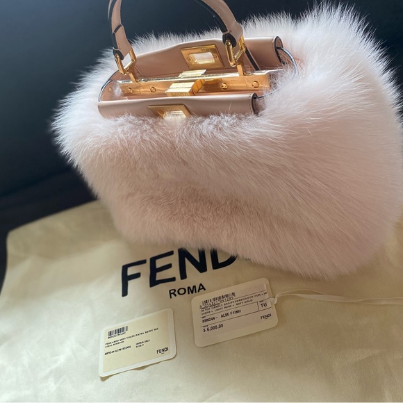 Fendi | Bags | Fendi Fox Fur Leather Peekabo Light Rose Pink Barbie ...